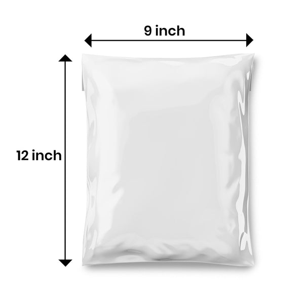 Plain Poly Black and White 9X12 without POD (52 microns) – Picknpackindia